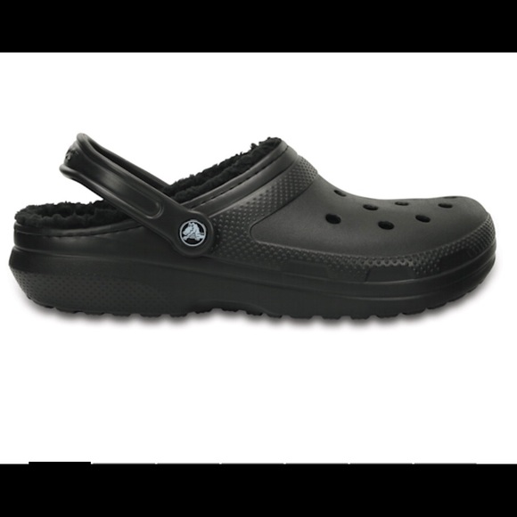CROCS | Shoes | Crocs Classic Furry Lined Clog Black 5m7w Nwt | Poshmark